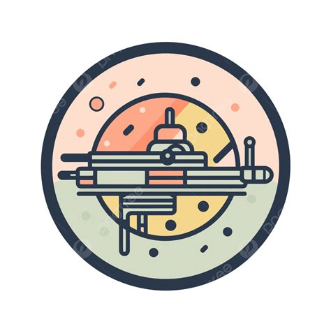 Icono De Nave Espacial Y Nave Espacial En Círculo Vector PNG