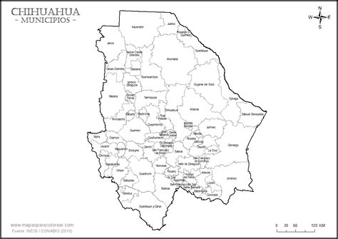 Mapas De Chihuahua Para Colorear