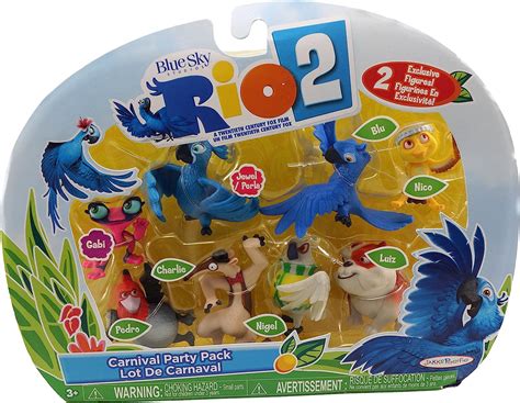 Rio 2 Movie Mini Figures 8 Pack Nico Pedro BLU Jewel Luiz Charlie