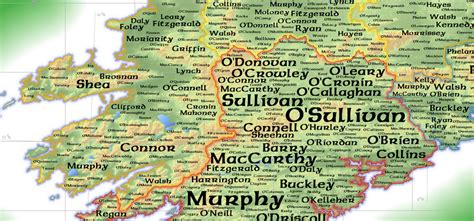 Clan Names Of Ireland Map Gillie Donnamarie