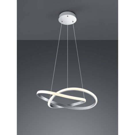 Lámpara Colgante Moderna Led Regulable 27W Ø60 cm Nichel Trio Lighting