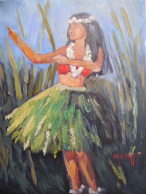 Figurative Art Print Hula Girl Art Print Free By CarolSchiffStudio