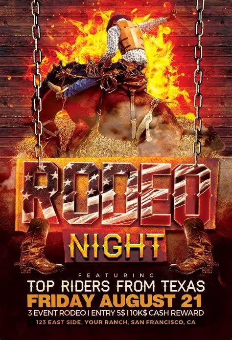 Rodeo Nights Flyer Template 2024