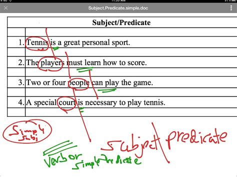 10 Simple Sentences With Subject And Predicate Printable Templates Free