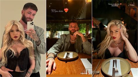 Karoline Lima mostra jantar romântico Léo Pereira Nosso momento