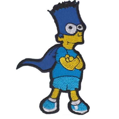 Bart Simpson Bartman Woven Iron On Embroidered Patch