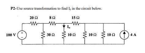 Solved Use Source Transformation To Find I In The Circuit Chegg