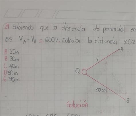 Sabiendo Que La Diferencia De Potencial Entre B Y A Es Va Vb 600v