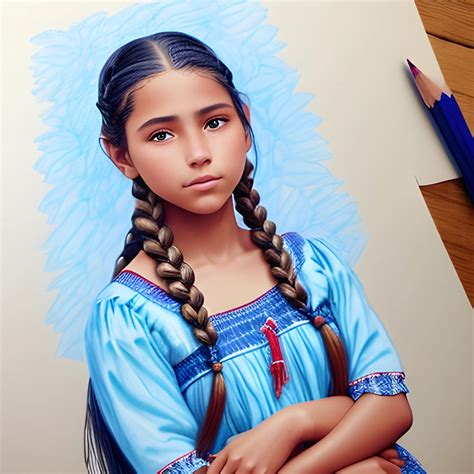 Stunningly Beautiful Woman Years Old Spanish Braids Quechu