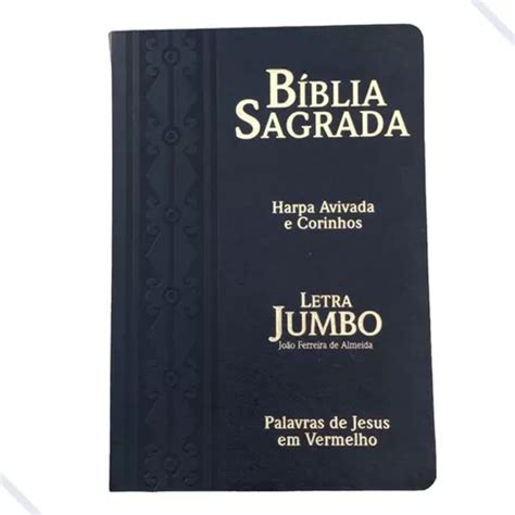 Bíblia Sagrada Jumbo Preto Arabesco velho E Novo Testamento Frete grátis