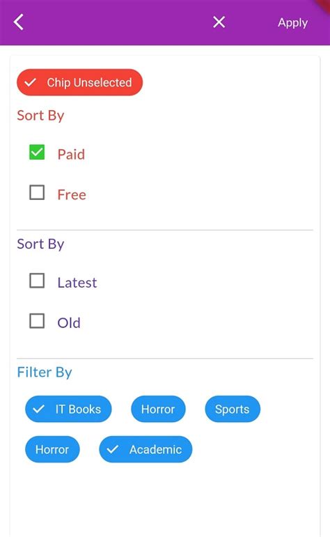 Flutter Filter Screen How To Create Filter Screen With FilterChip