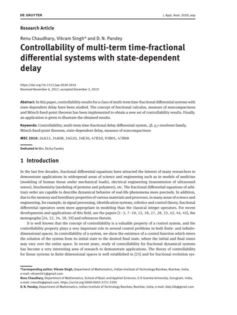 pdf controllability of multi term time fractional differential systems with state dependent delay