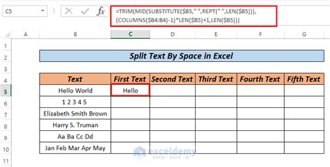 How To Split Text By Space With Formula In Excel 5 Ways ExcelDemy