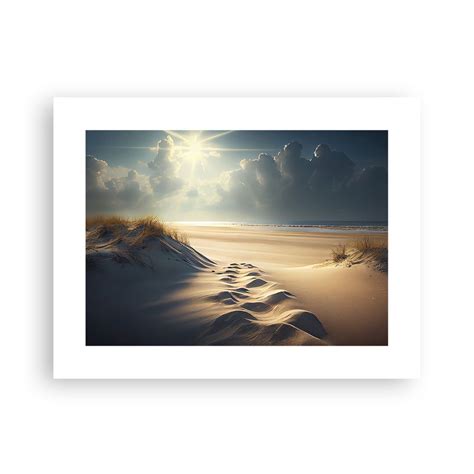 Obraz Plakat Kojący pejzaż 40x30cm Wydmy Plaża Ocean Foto