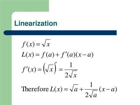 ppt linear approximation and differentials section 2 9 powerpoint presentation id 6967328