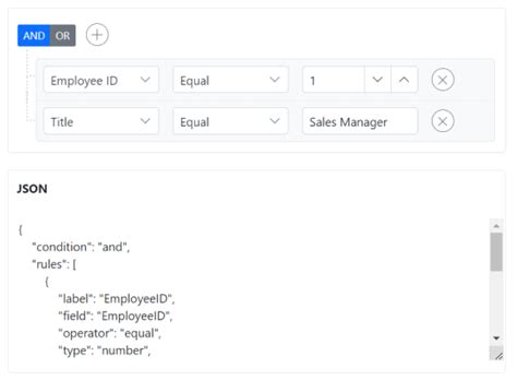 react query builder customizable filter ui syncfusion