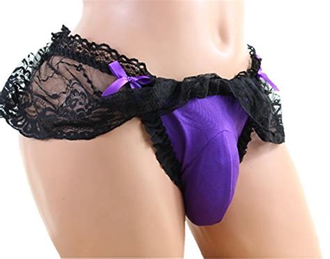 Купить aishani Sissy Pouch Panties Men s Lace Skirted Mooning Bikini