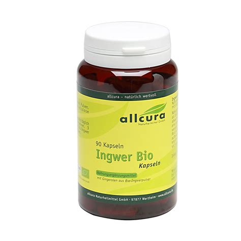 Allcura Ingwer Bio Kapseln St Shop Apotheke