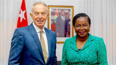 Visite de Tony Blair à Lomé République Togolaise