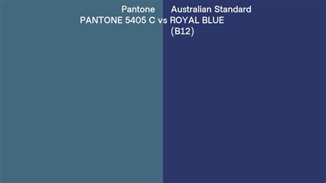 Pantone 5405 C Vs Australian Standard ROYAL BLUE B12 Side By Side