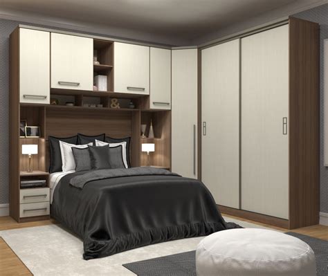 Dormitório Modulado 5 Peças 2 Guarda Roupas 1 Mesa de Cabeceira 2