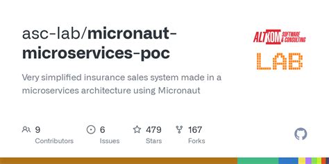 GitHub Asc Lab Micronaut Microservices Poc Very Simplified Insurance