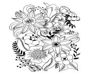 Coloriage fleurs à imprimer Dessin fleurs