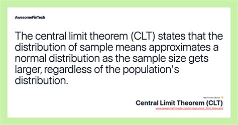 central limit theorem clt awesomefintech blog