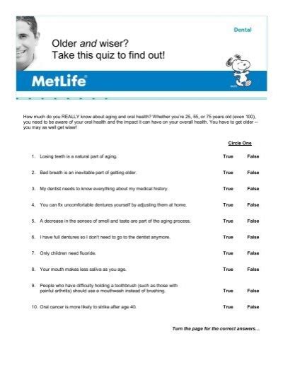 Older And Wiser MetLife Federal Dental Plan