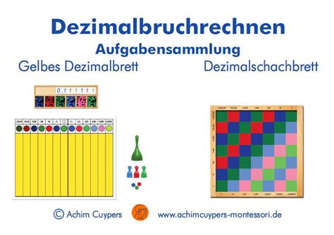 Dezimalbruchrechnen Montessori Ergänzungsmaterial Mathematik
