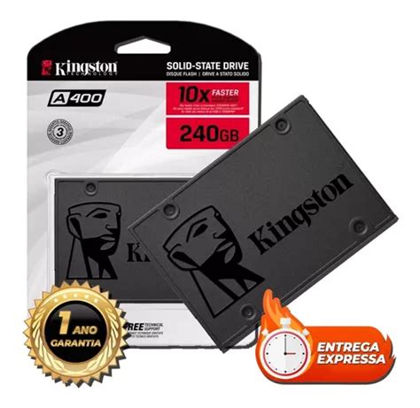Disco Sólido Interno Kingston Sa400s37 240g 240gb Preto Nf Frete grátis