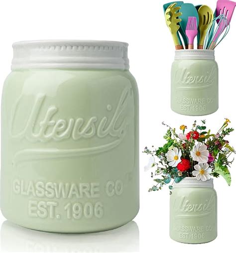Amazon Comfify Wide Mouth Mason Jar Utensil Holder Decorative