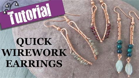 Quick Wirework Earrings Tutorial YouTube