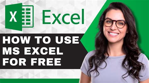 How To Use Microsoft Excel For Free Microsoft Excel Tutorial Youtube