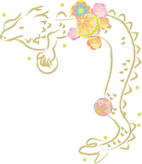 2024年辰たつ年かっこいい辰のイラスト無料 年賀状 デザイン カレンダー イラスト ペット
