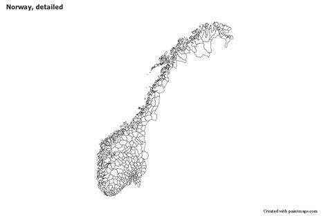 Mapas De Muestra Para Noruega Detallado