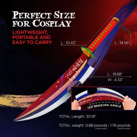 Logest Espada Katana De Bamb Para Cosplay Espadas De Anime Demon