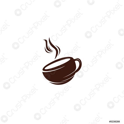 Cup Of Coffee Vector Logo Design Coffee Shop Logo Stock Vector
