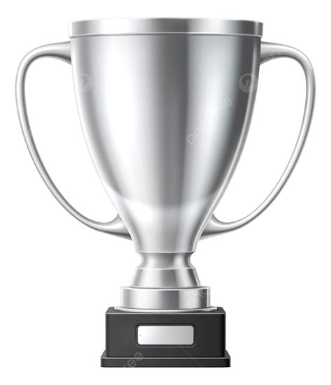 Troféu De Taça De Prata Realista Segundo PNG Metálico Luxo Fundo