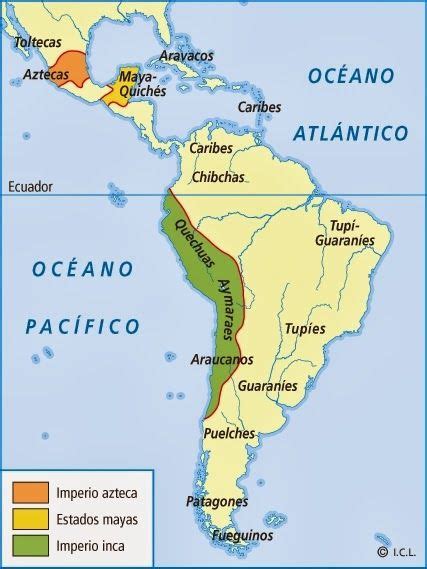 Resultado De Imagen De Ubicacion Geografica De Mayas Aztecas E Incas