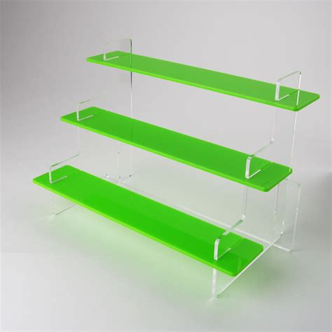 395mm Slimline Curved Tiered Display Stand Acrylic Display Stands