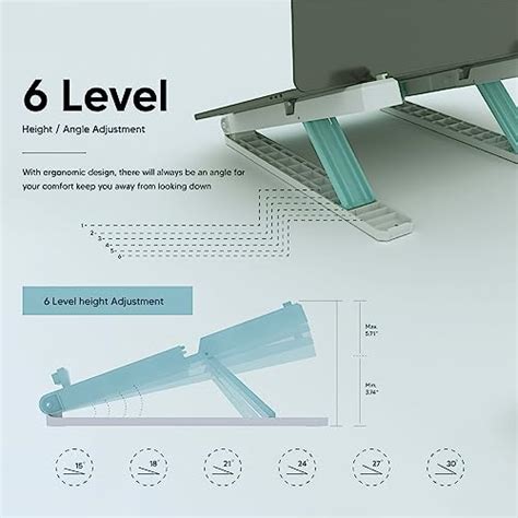 STRIFF Laptop Stand For Desk Ergonomic Computer Stand Laptop Riser