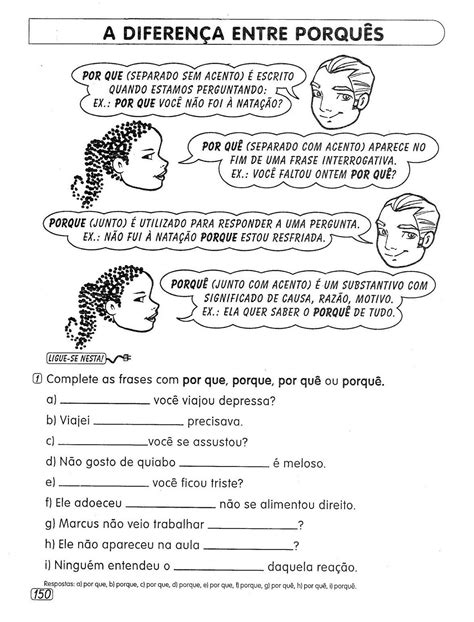 Exercícios Do Uso Do Porque Gabarito BRAINCP