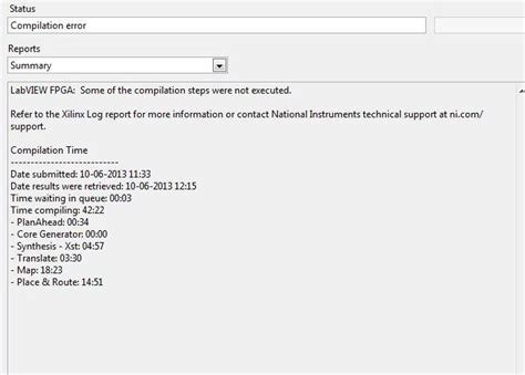 fpga compile error on remote compile worker but not on local ni community
