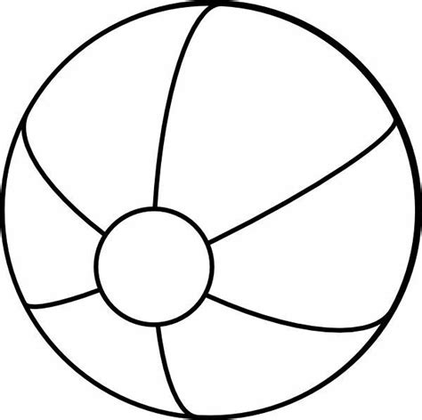 Pin by Caroltje Bok on קיץ Beach ball crafts Beach ball Colouring pages