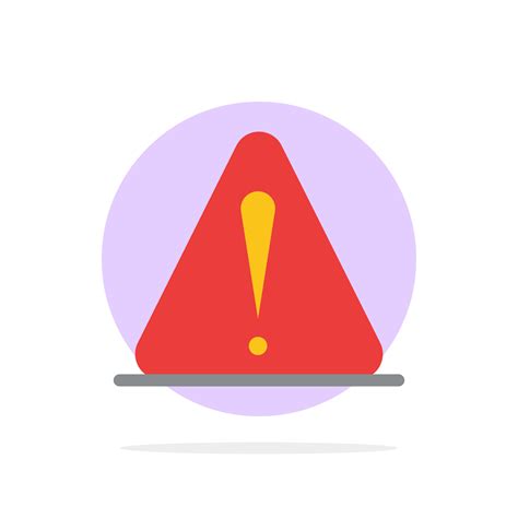 Alert Danger Warning Logistic Abstract Circle Background Flat Color