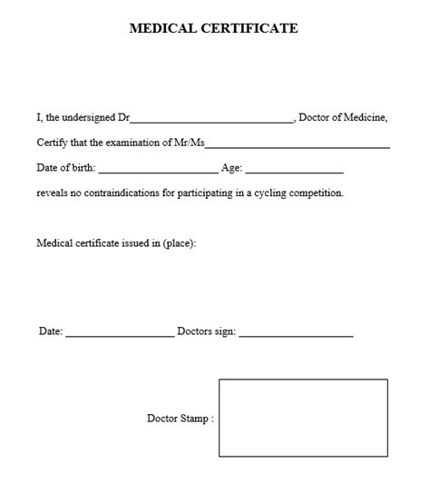 18 Free Sample Medical Certificate Templates Printable Samples