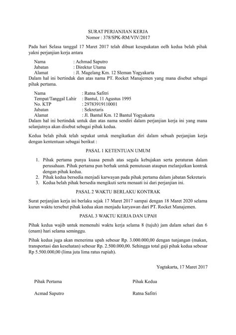 Contoh Surat Perjanjian Kerjasama Dan Cara Membuatnya Lokerpintar Id