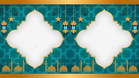 Festival Islámico Twibbon Arabesco Ramadan Kareem O Marco Dorado Milad