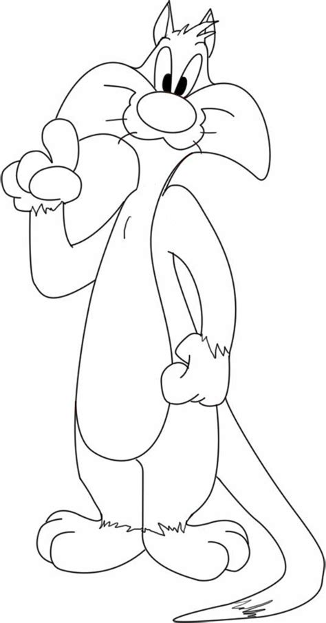 Sylvester The Cat Looney Tunes Sylvester The Cat Cartoon Drawings